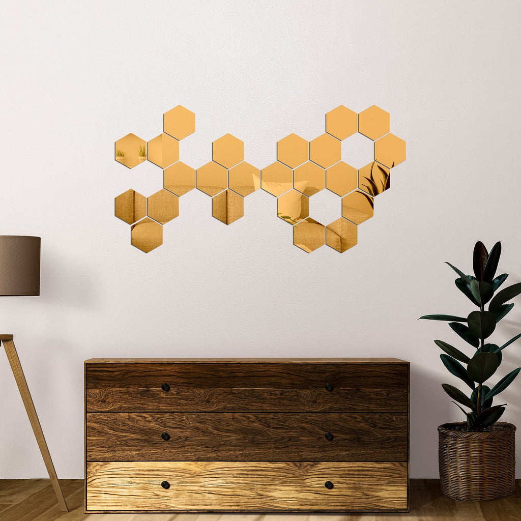 Hexagon Wall Decor Golden – Sixthgalleria